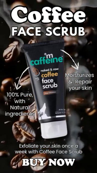 Plantilla de Coffee Face Scrub Ads | PosterMyWall