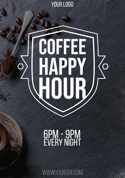 Coffee Happy Hour flyer Template | PosterMyWall