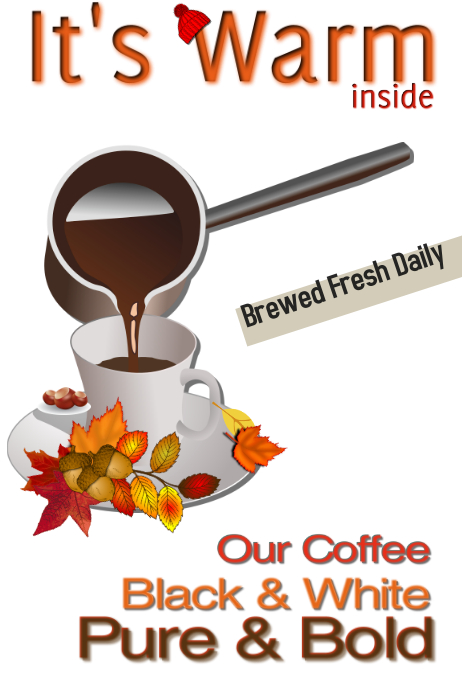 coffee house/fall/autumn/cafe Template | PosterMyWall