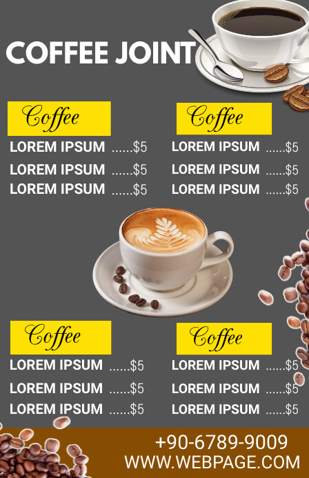 coffee house menu Template | PosterMyWall