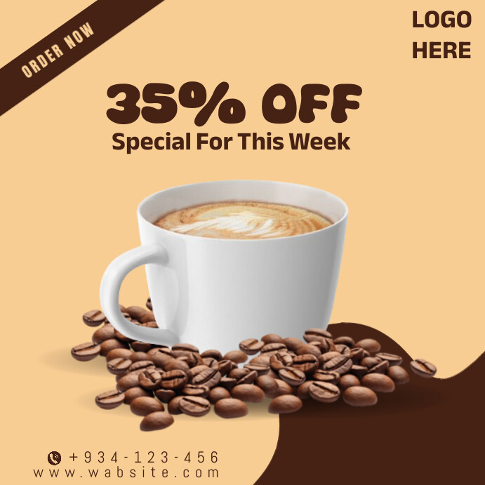 Plantilla de Coffee instagram ad template | PosterMyWall