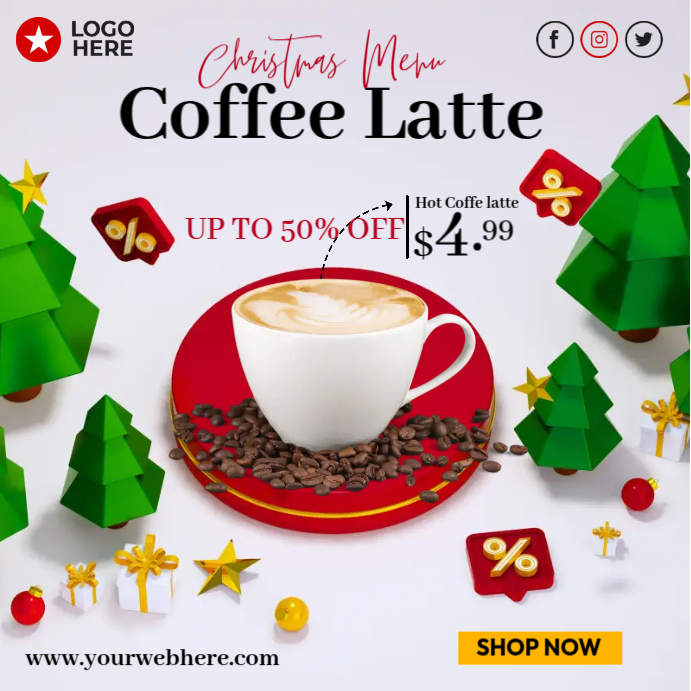 Coffee latte Template | PosterMyWall