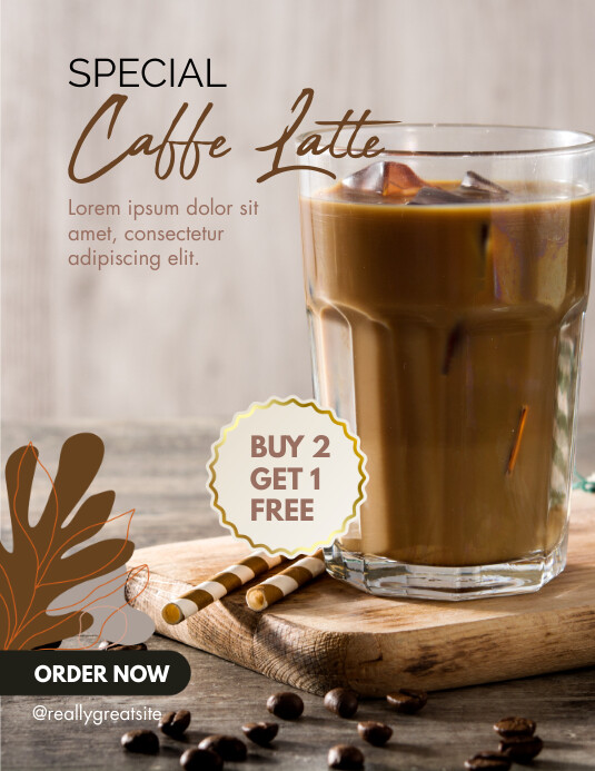 COFFEE LATTEE FLYERS MENU TEMPLATES | PosterMyWall