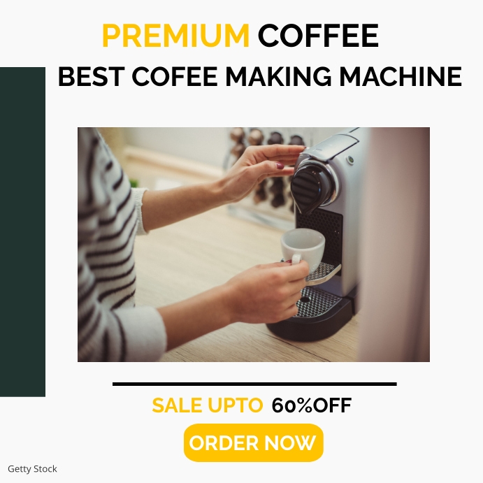 Coffee Making Machine Template | PosterMyWall