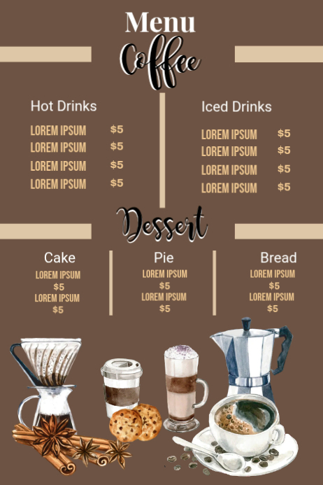 Copy of Coffee Menu | PosterMyWall
