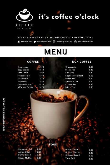 Copy of Coffee Menu | PosterMyWall