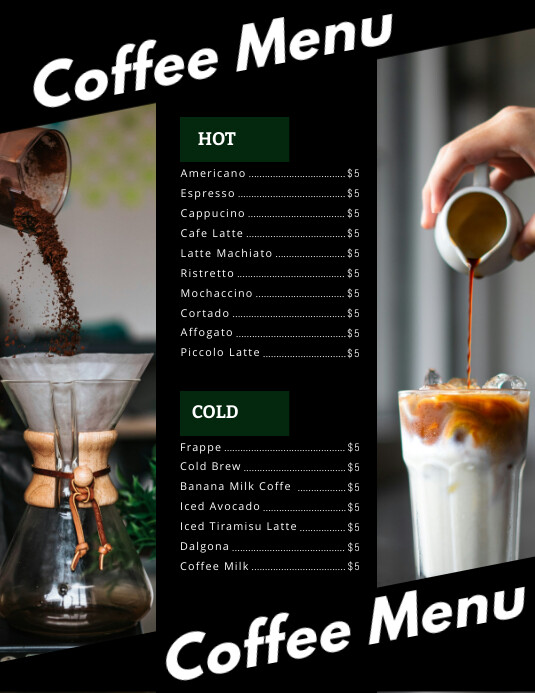 coffee menu Template | PosterMyWall