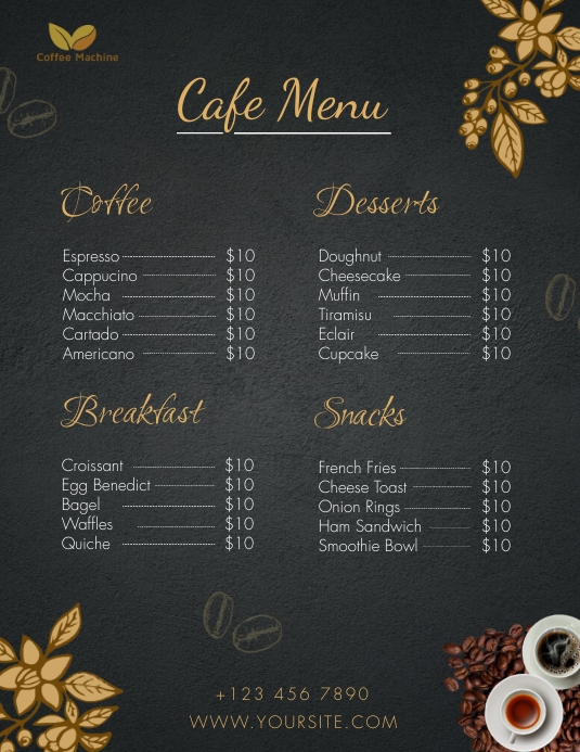 Coffee Menu Design Template | PosterMyWall