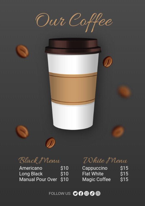 Coffee Menu Flyer Template | PosterMyWall