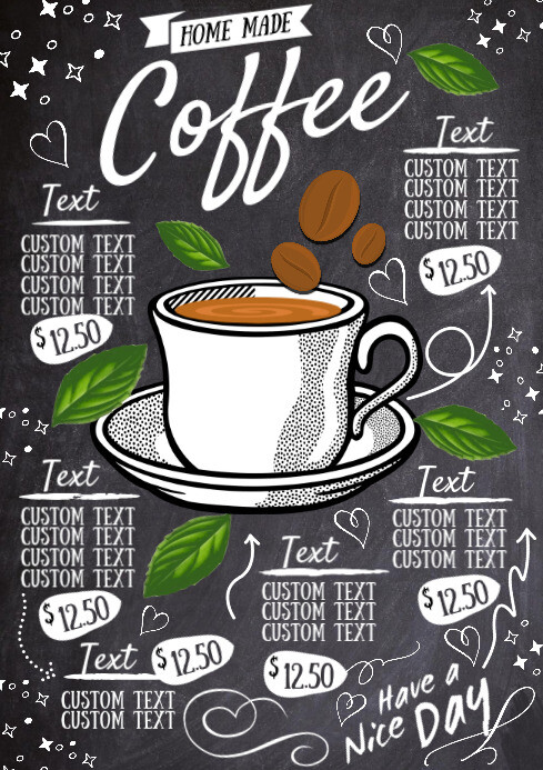 Copy of Coffee Menu Poster design template (1) | PosterMyWall