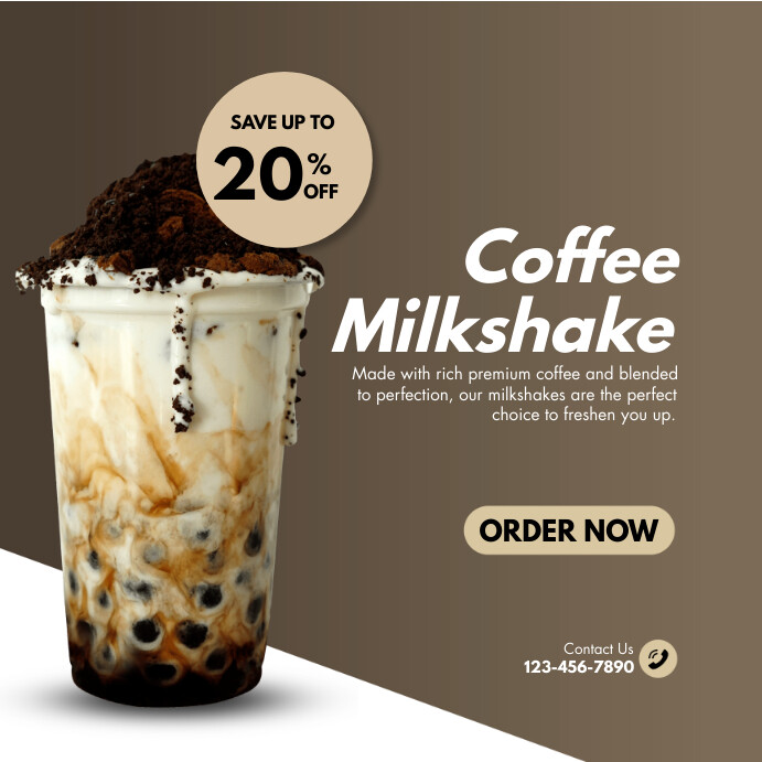 Copy of COFFEE MILK SHAKE SHOP TEMPLATE FLYERS | PosterMyWall