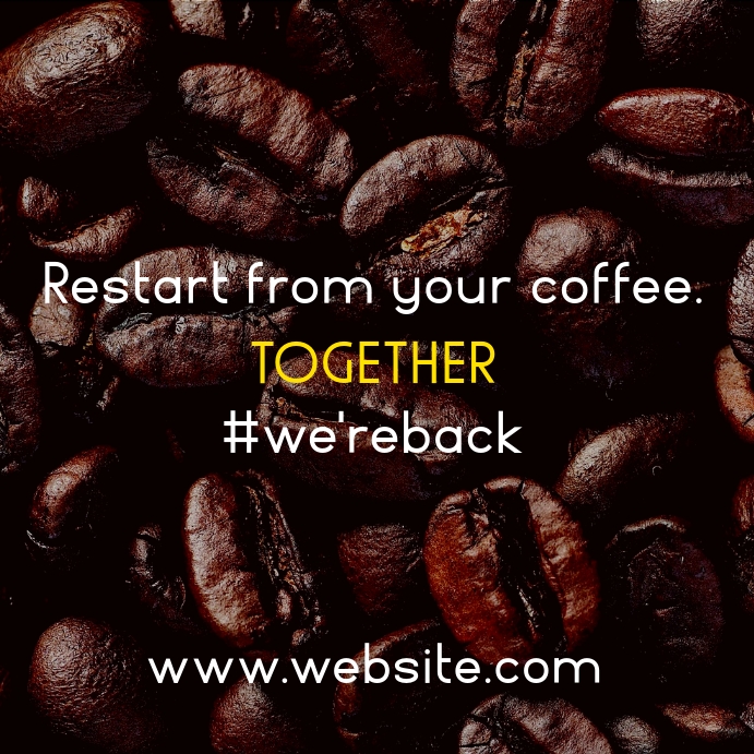 coffee place reopening instagram post adverti Template | PosterMyWall