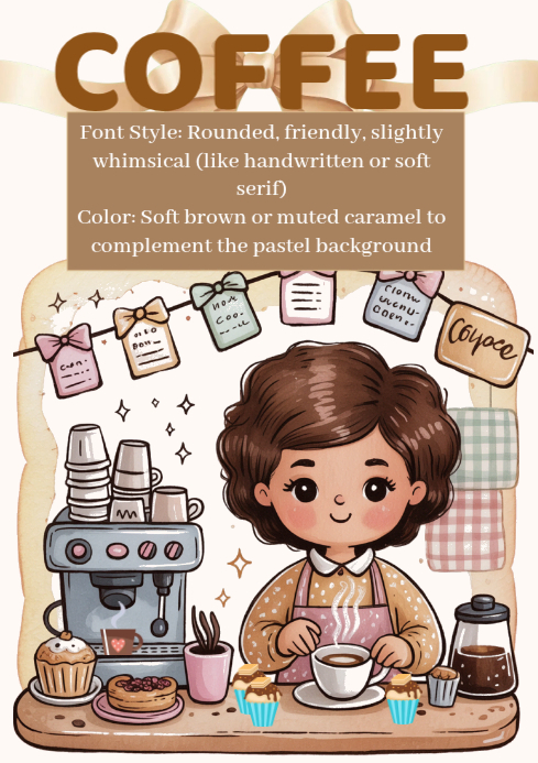 coffee poster design template girl | PosterMyWall