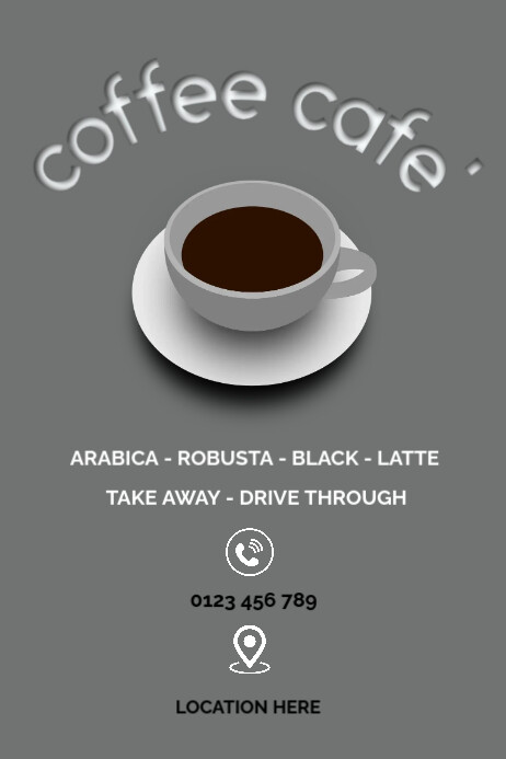 Coffee poster flyer,cafe flyer Template | PosterMyWall