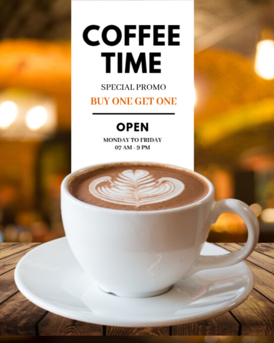 Coffee Promotion Instagram Portrait Template | PosterMyWall