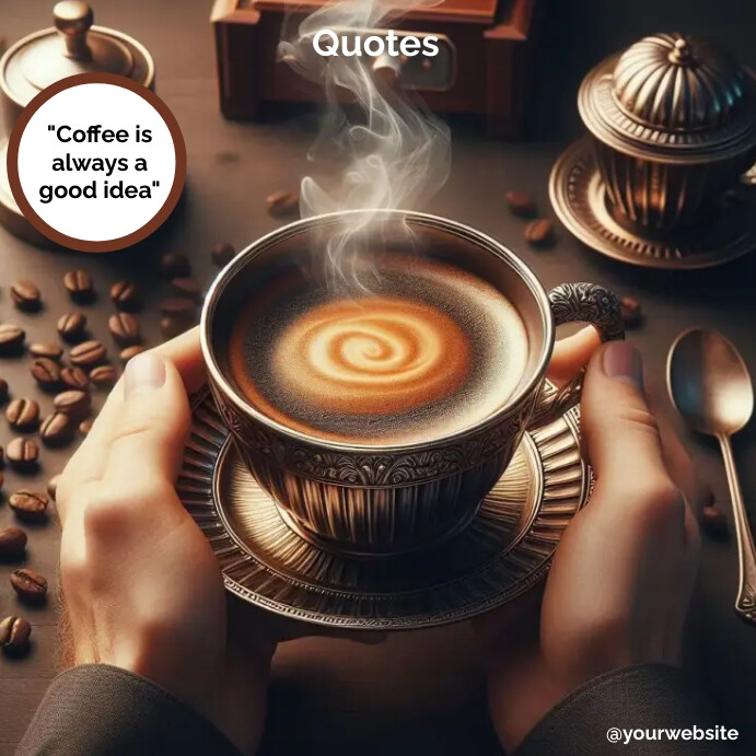 Coffee Quotes Template | PosterMyWall