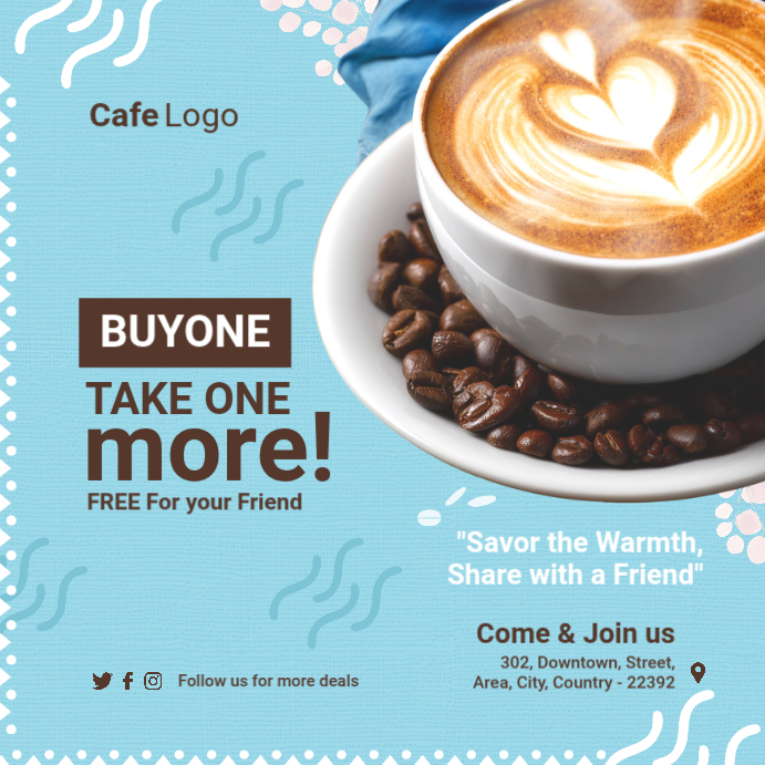 Coffee Shop Ad Post Template | PosterMyWall