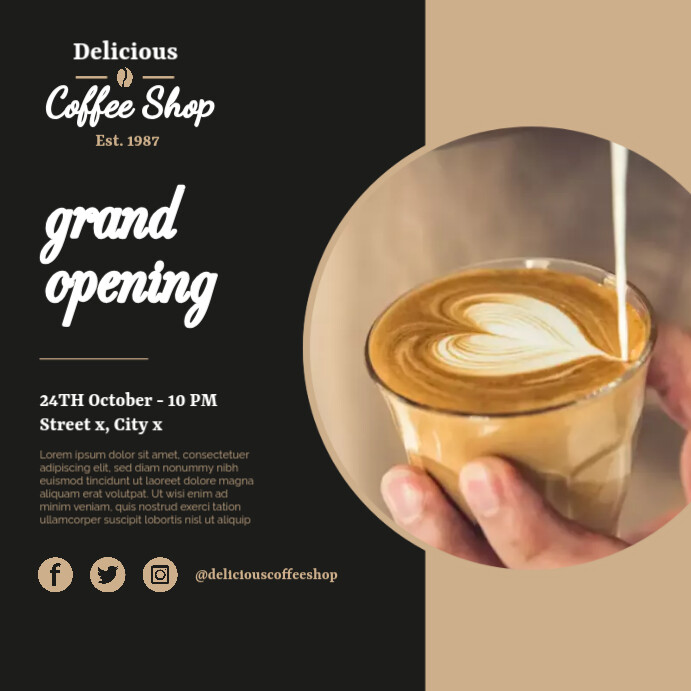 Coffee Shop Ad Template | PosterMyWall