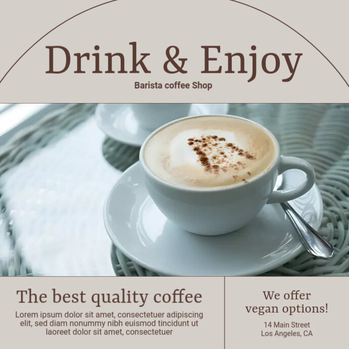 Coffee Shop Ad Template | PosterMyWall