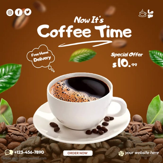 Copy of Coffee Shop Card | PosterMyWall