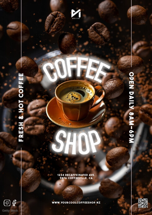 Coffee Shop Flyer Ad Template | PosterMyWall