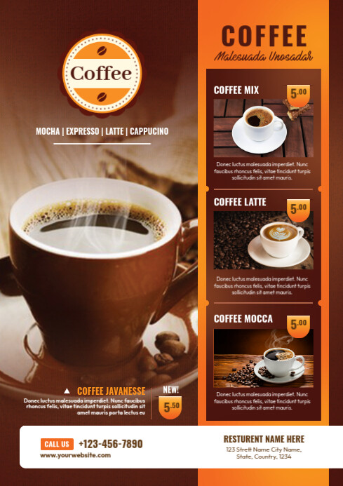 Coffee Shop Flyer Template | PosterMyWall