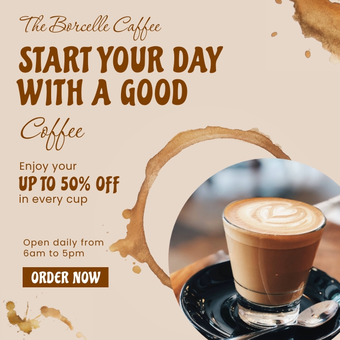 Coffee Shop Instagram Post Template | PosterMyWall