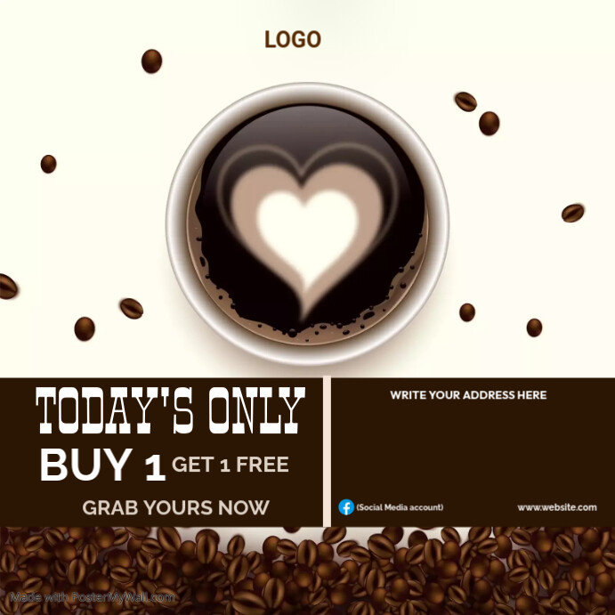 coffee shop offer Template | PosterMyWall