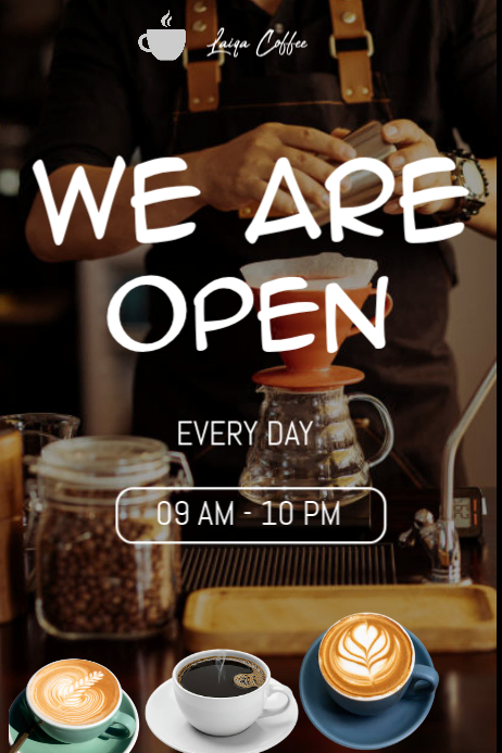 Coffee Shop Poster Template | PosterMyWall