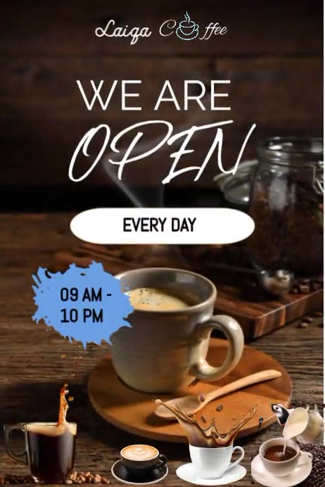Coffee Shop Poster Template | PosterMyWall