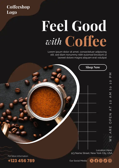 Coffee Shop Poster Template | PosterMyWall