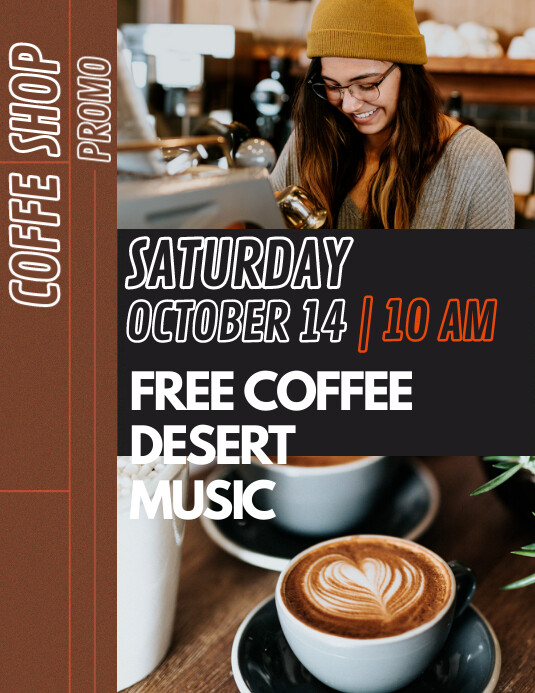Coffee Shop Promo Design template | PosterMyWall