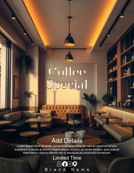 Coffee Shop Promotion Flyer Template | PosterMyWall
