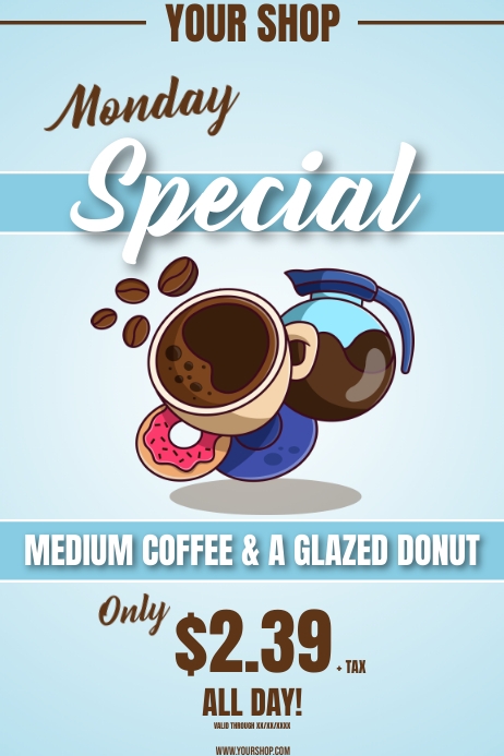 Copy of COFFEE SHOP SPECIAL FLYER | PosterMyWall