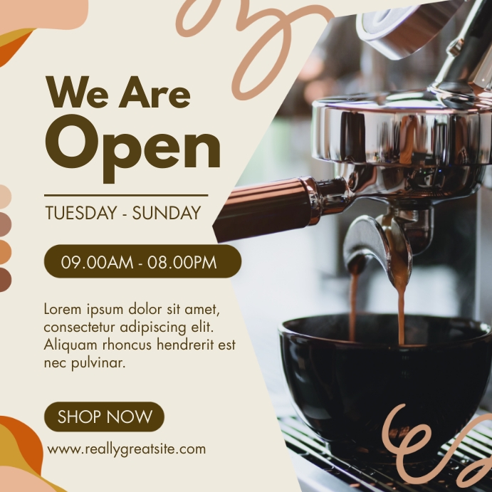 Copy of COFFEE SHOP TEMPLATE | PosterMyWall