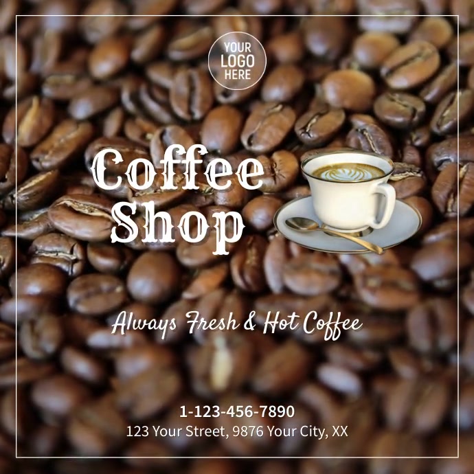 Coffee Shop Video Ad Template | PosterMyWall