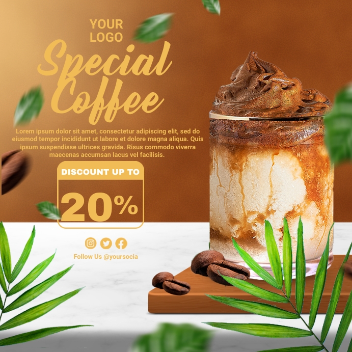 Coffee Smoothie Ads Template | PosterMyWall