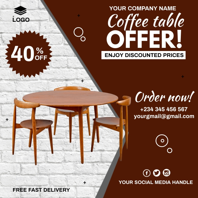 coffee table sale Template | PosterMyWall