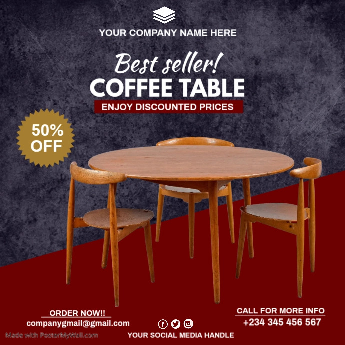 coffee table sale Template | PosterMyWall