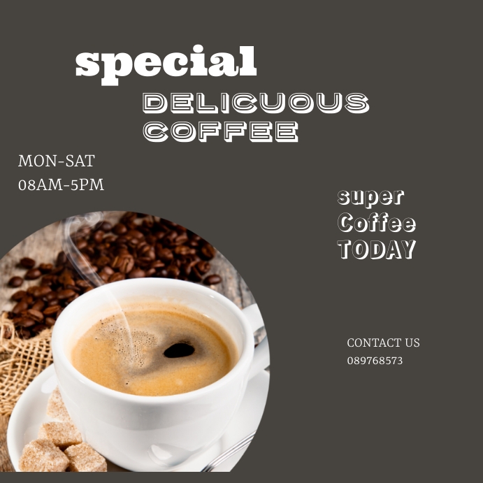 COFFEE TEMPLATE | PosterMyWall