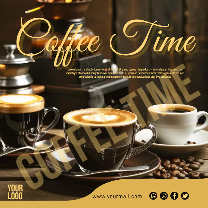 Coffee Time Template | PosterMyWall