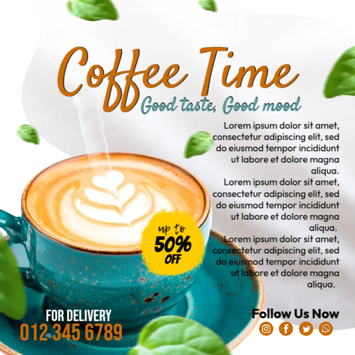 Coffee Time Template | PosterMyWall