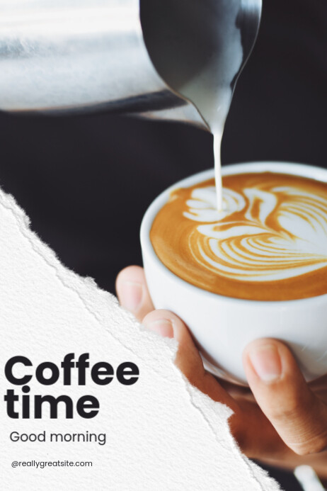 COFFEE TIME GOOD MORNING Template | PosterMyWall