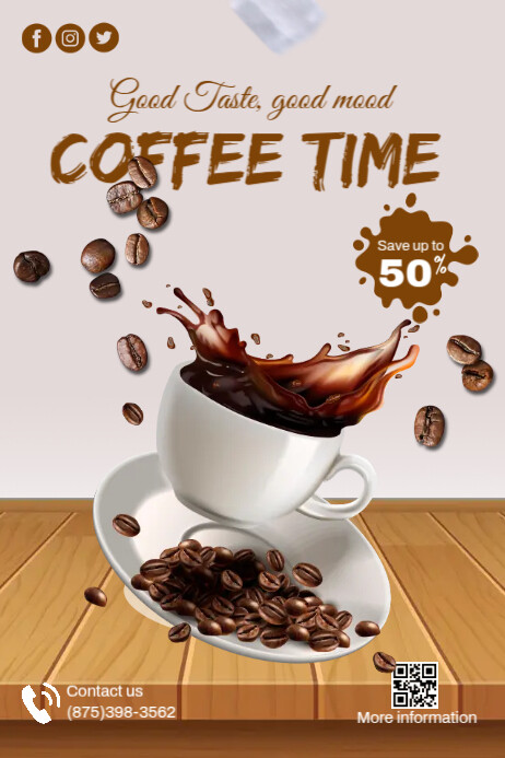 Coffee Time Offer Templat | PosterMyWall