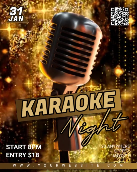 Cokelat Karaoke Night Event Instagram Portrait Video Template ...