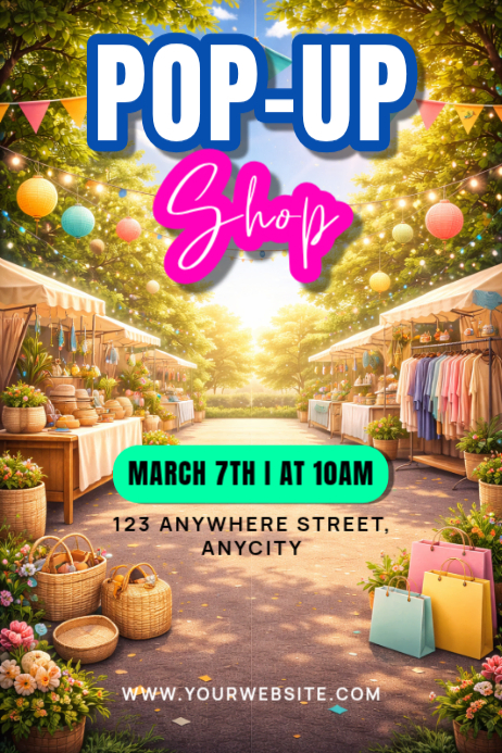 Cokelat Pop-Up Shop Event Poster Template | PosterMyWall
