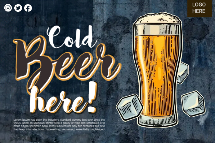 Cold Beer Ads Template | PosterMyWall