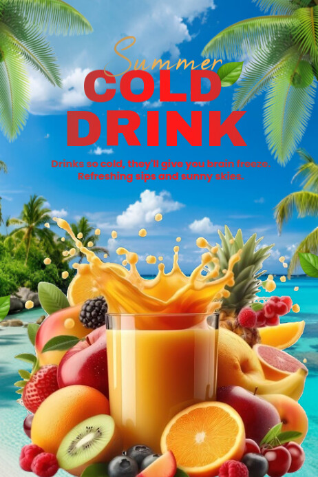Cold drink poster Template | PosterMyWall