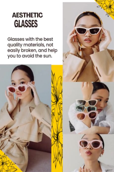 Collage Aesthetic Glasses Poster Template | PosterMyWall