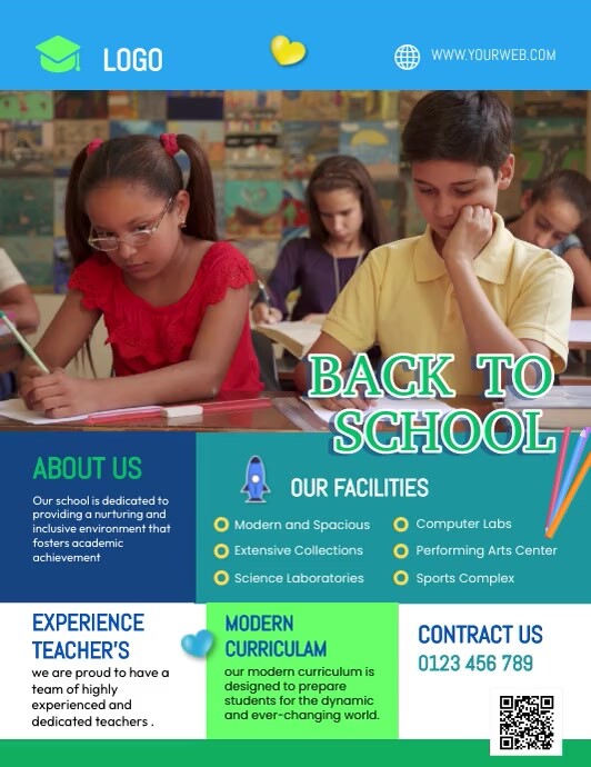 Collage Back To School Flyer Flyer (us Lette Template | PosterMyWall